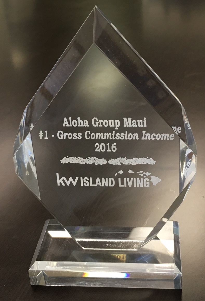 KW Island Living Awards Aloha Group Maui
