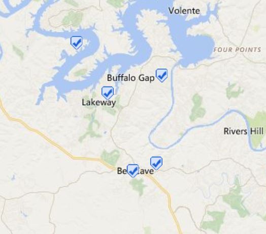 Lake Travis Map With Mile Markers
