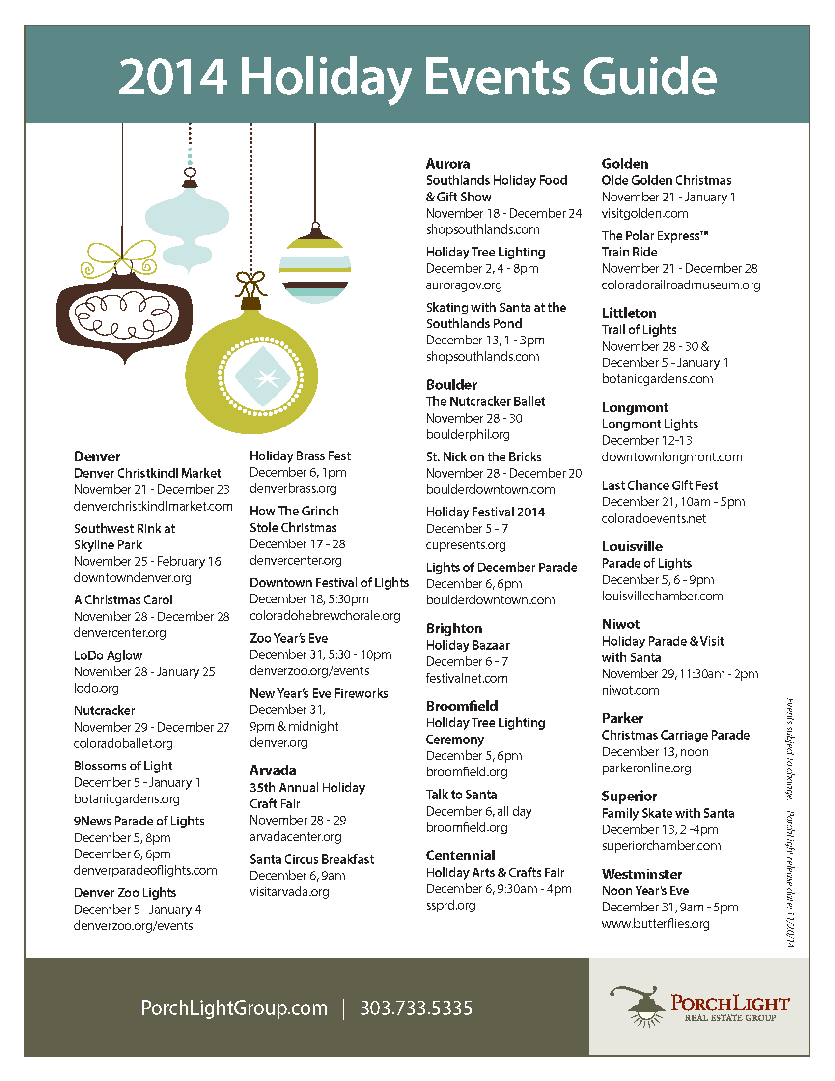 2014 Holiday Events Guide