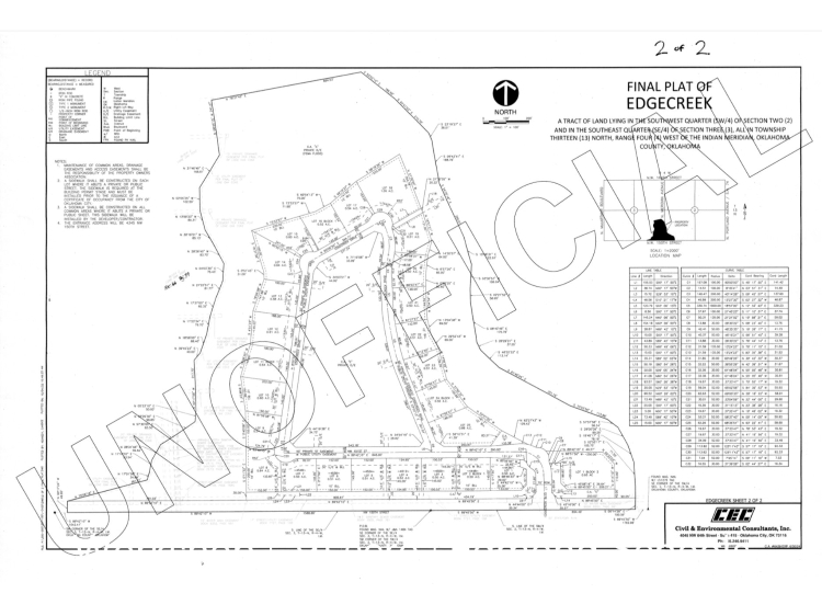 Edgecreek Plat Map