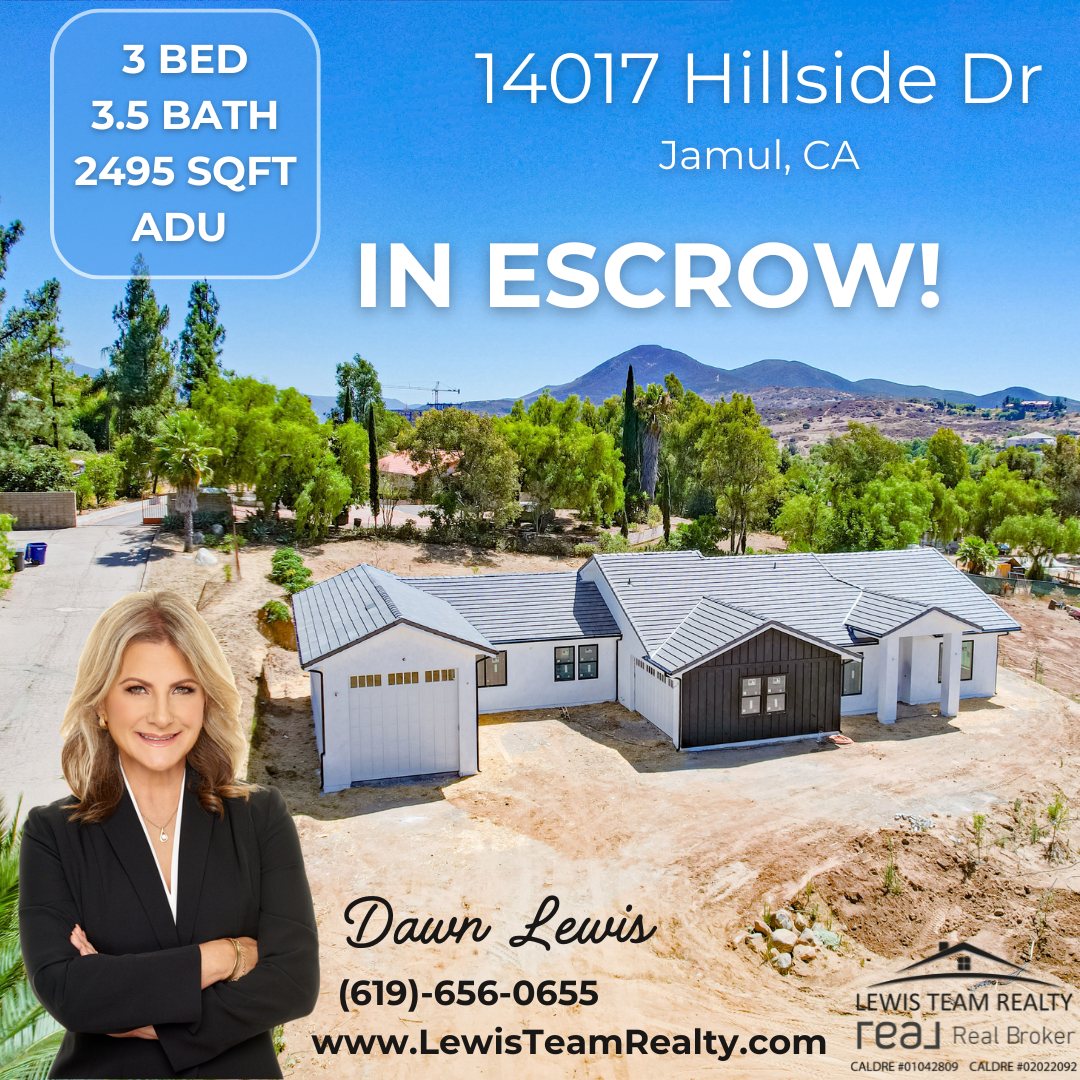New Property in Jamul In ESCROW