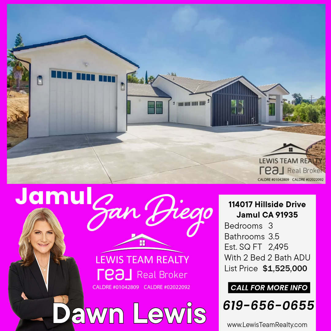 New Home for Sale in East County San Diego with ADU