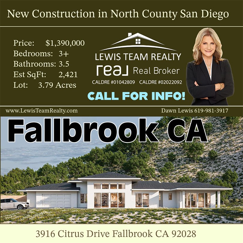 New Construction in Fallbrook San Diego CA