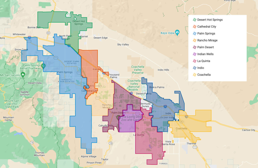Coachella Valley Map | Scott Newton Real Estate