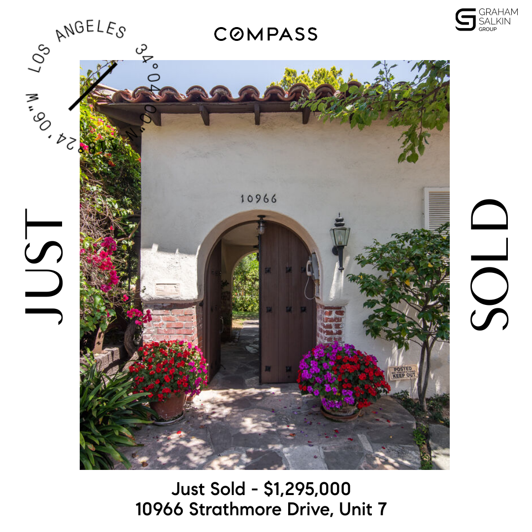 Sold: 10966 Strathmore Drive Unit 7 Los Angeles CA 90024