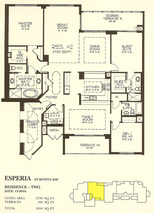 Esperia At Bonita Bay - Floor Plans