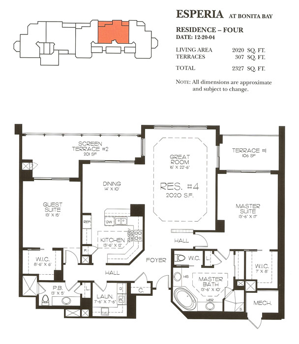 Esperia At Bonita Bay - Floor Plans