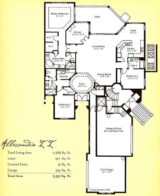Calabria at Mediterra. Floor Plans and Site Map