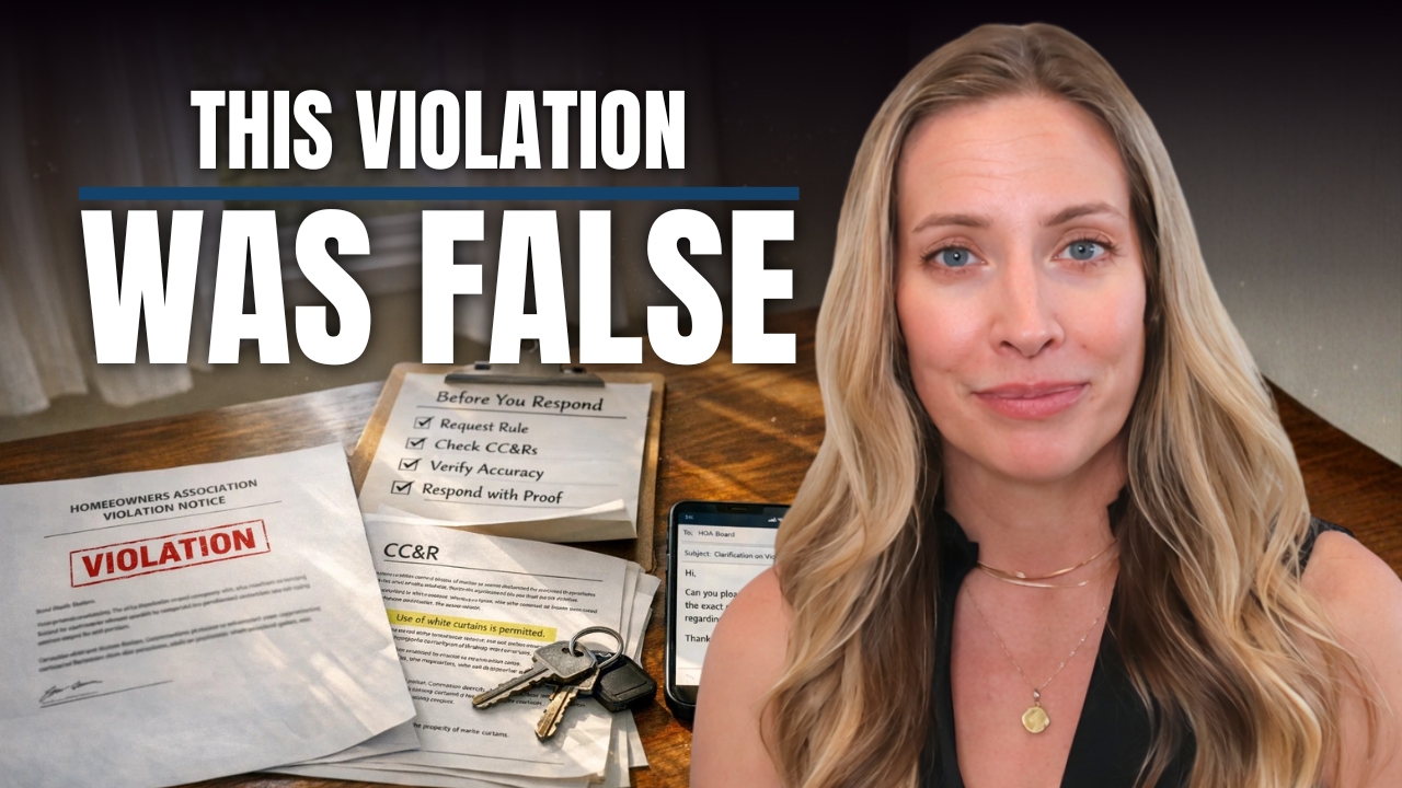 How to Respond to an Incorrect HOA Violation