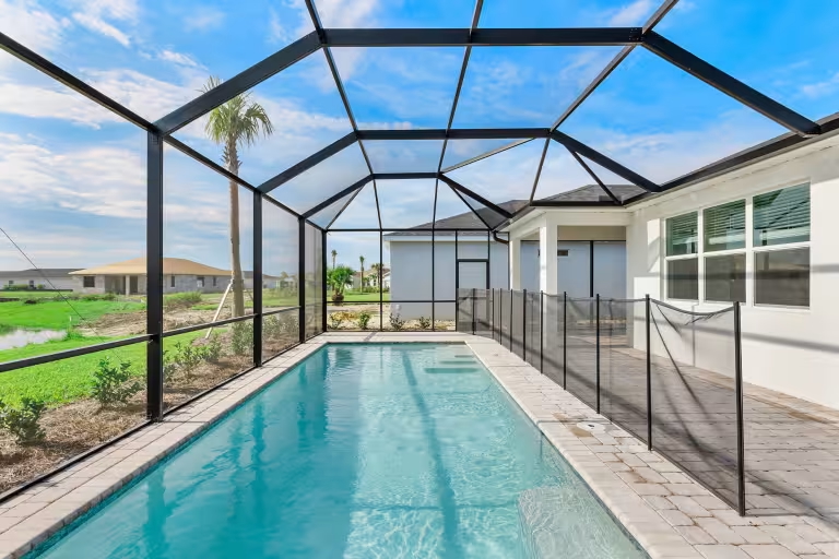 The Heston Floor Plan with Pool