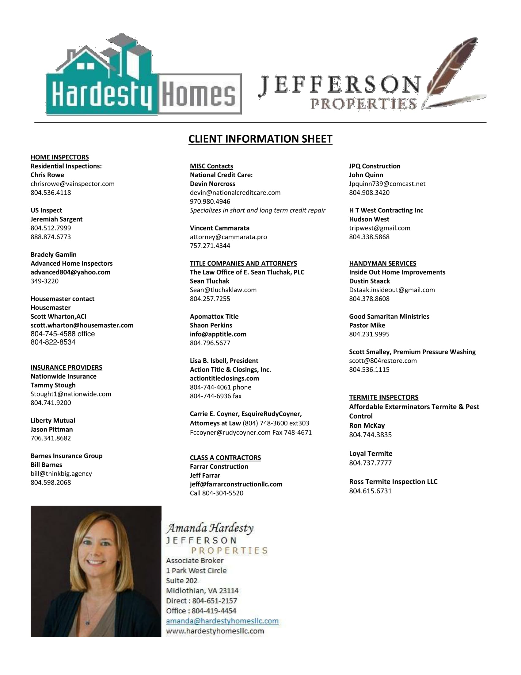 Take a look at these great Lenders and Vendors for Home Buying and Selling!