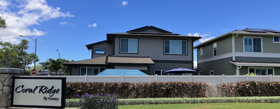 Ewa Gentry Coral Ridge Homes in Ewa Beach