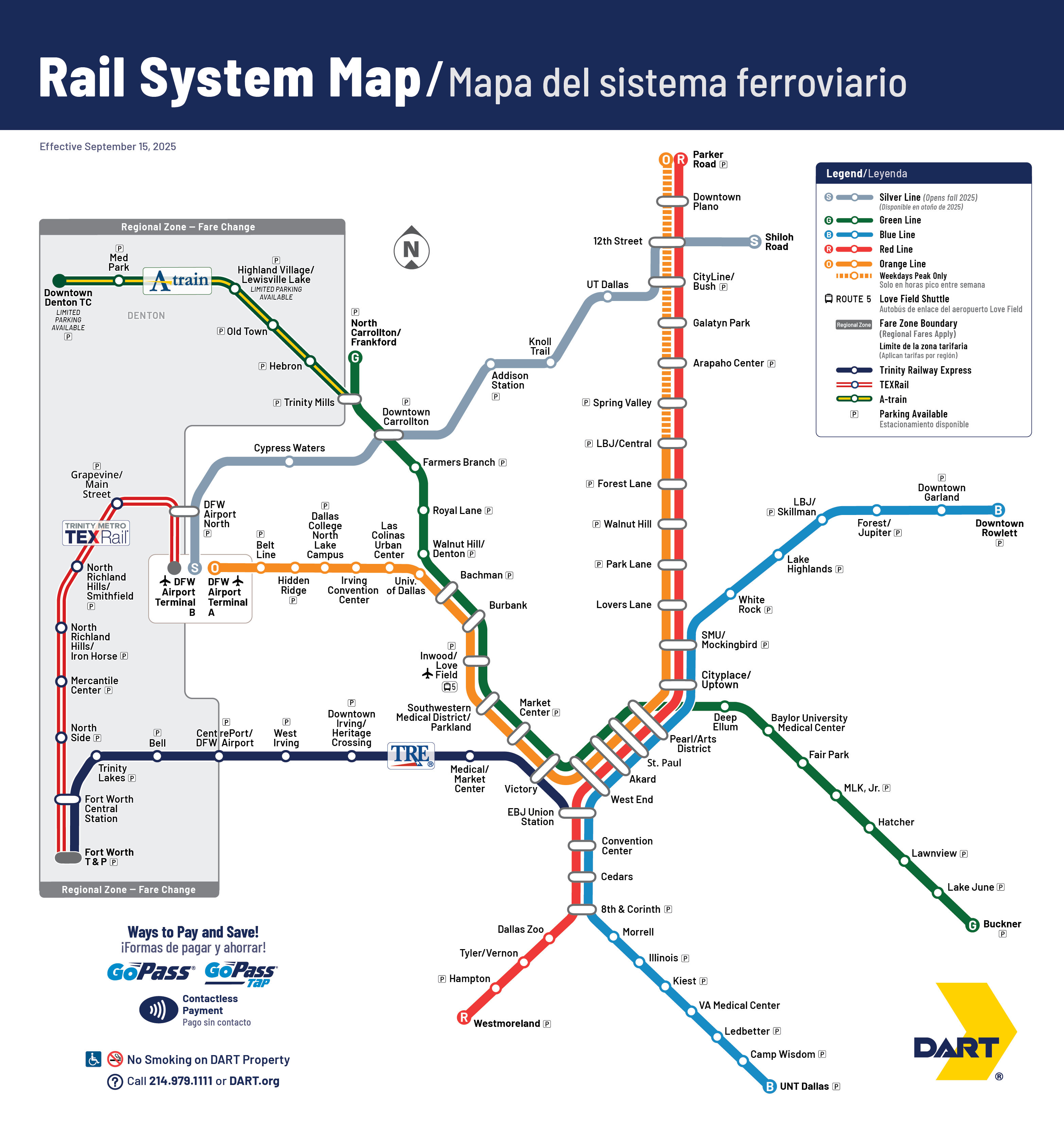 Dallas Rail Living - Rail Map