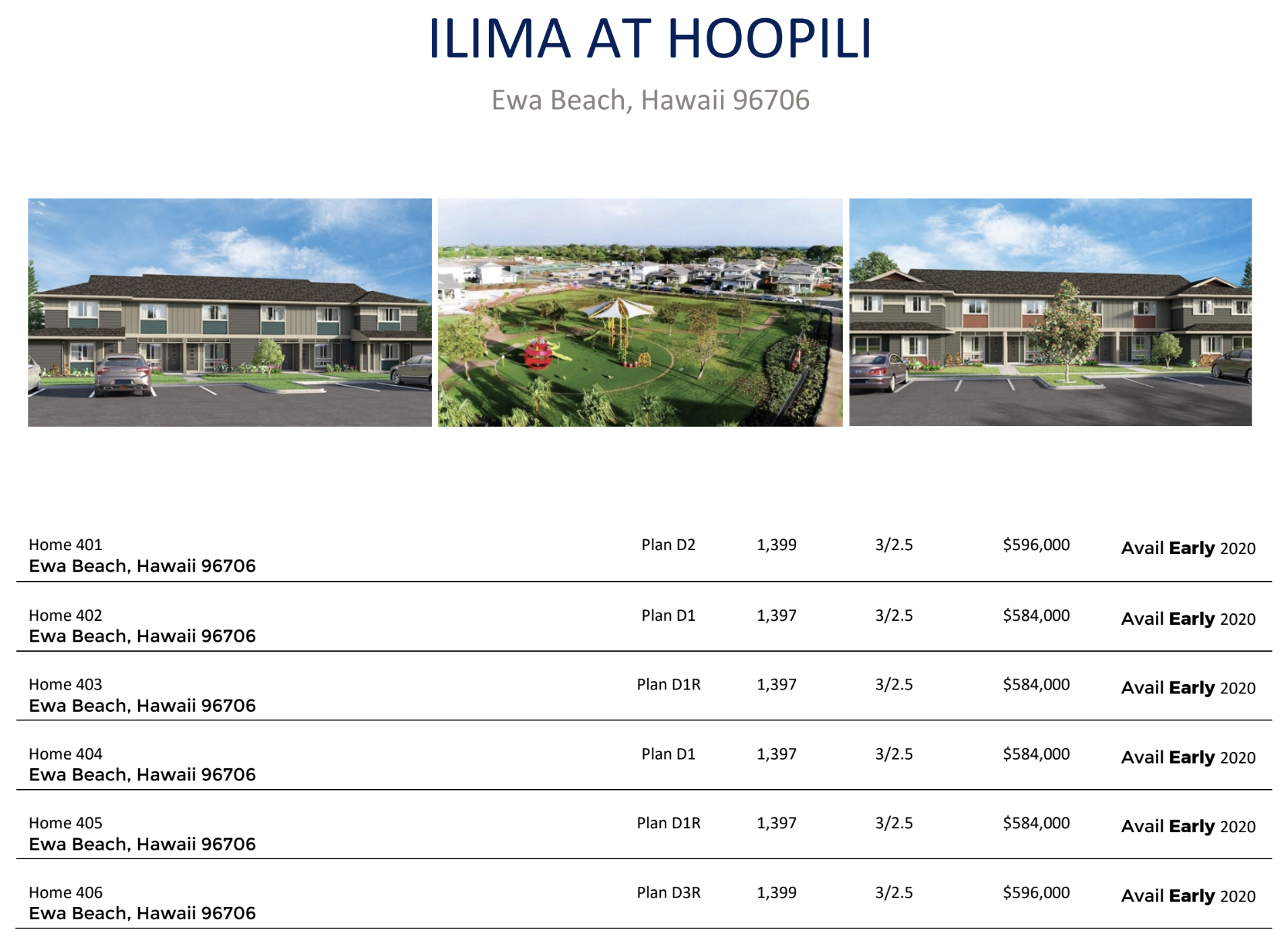 Ilima at Hoopili and Aulu at Hoopili Announces Their First Lottery