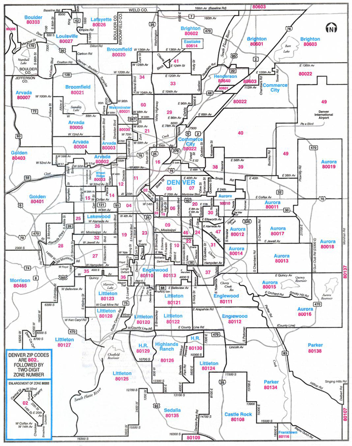 Zip Code Map Of Denver Map Vector Zip Code Map Of Denver Map Vector