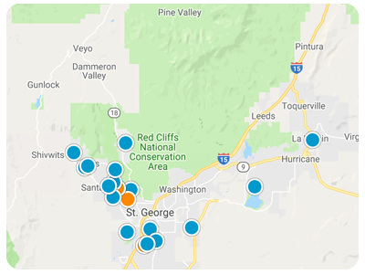 St George Utah Zip Code Map - Map