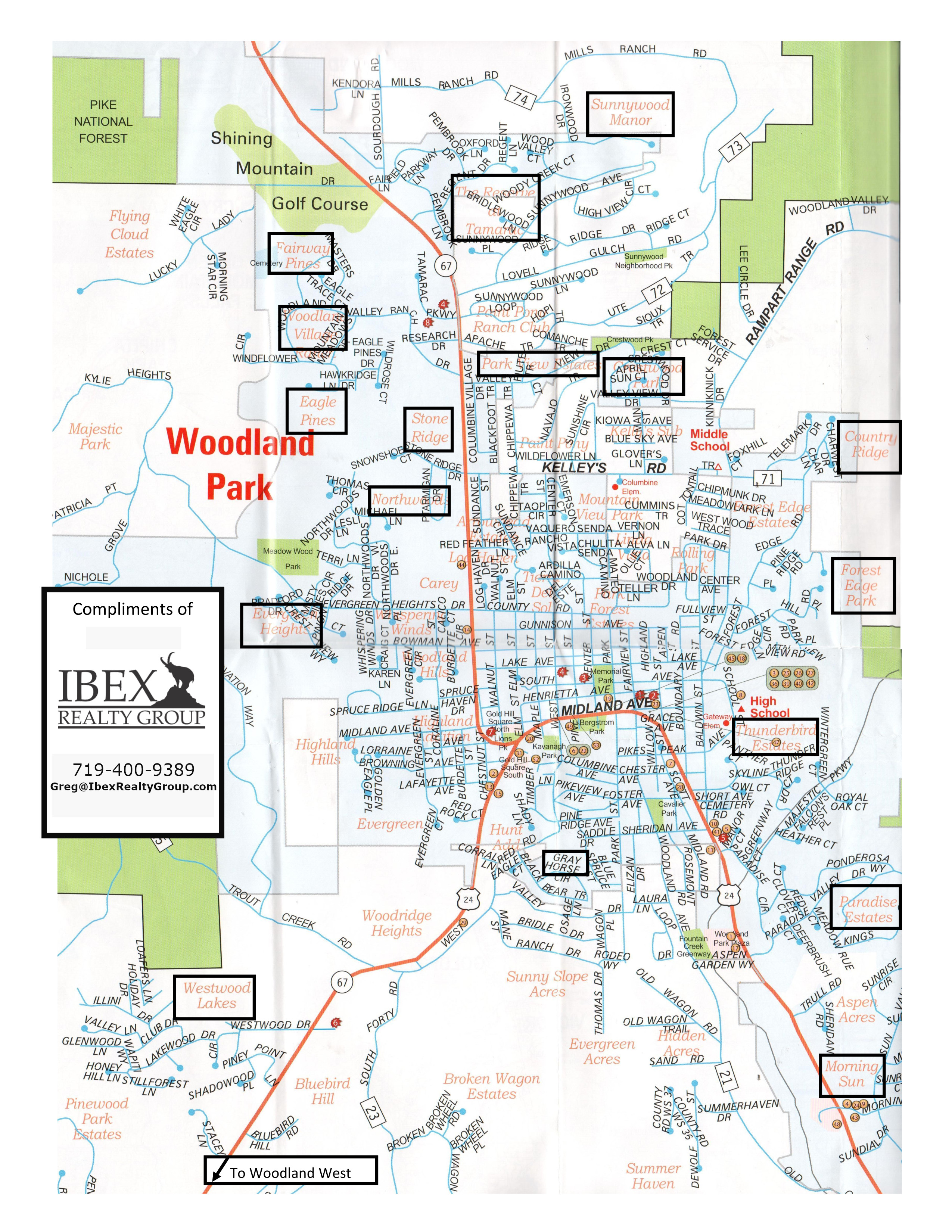 Jeeping And Atvutv Trail And Road Map For The Monument Woodland Park