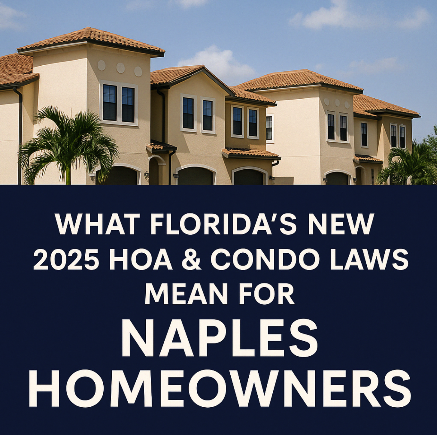 New 2025 Florida HOA and Condo Laws: What Naples Homeowners Should Know