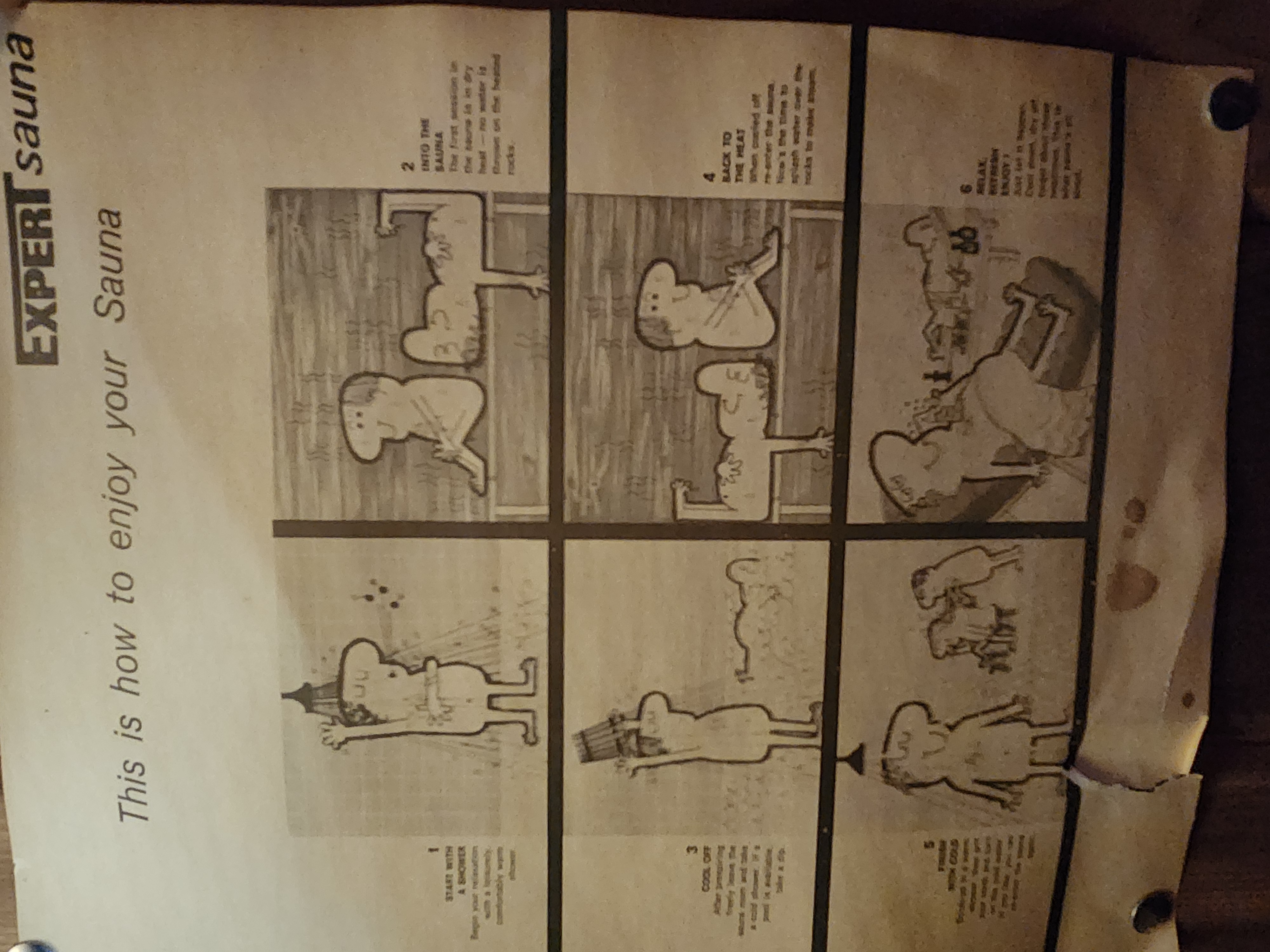 Sauna Instruction Poster