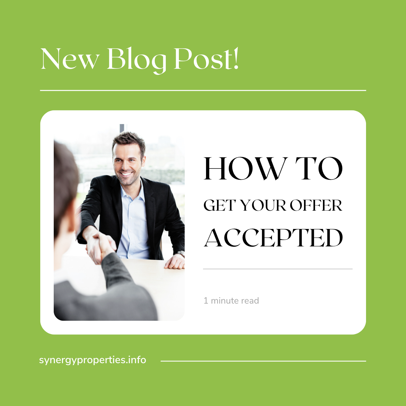 How To Get Your Offer Accepted