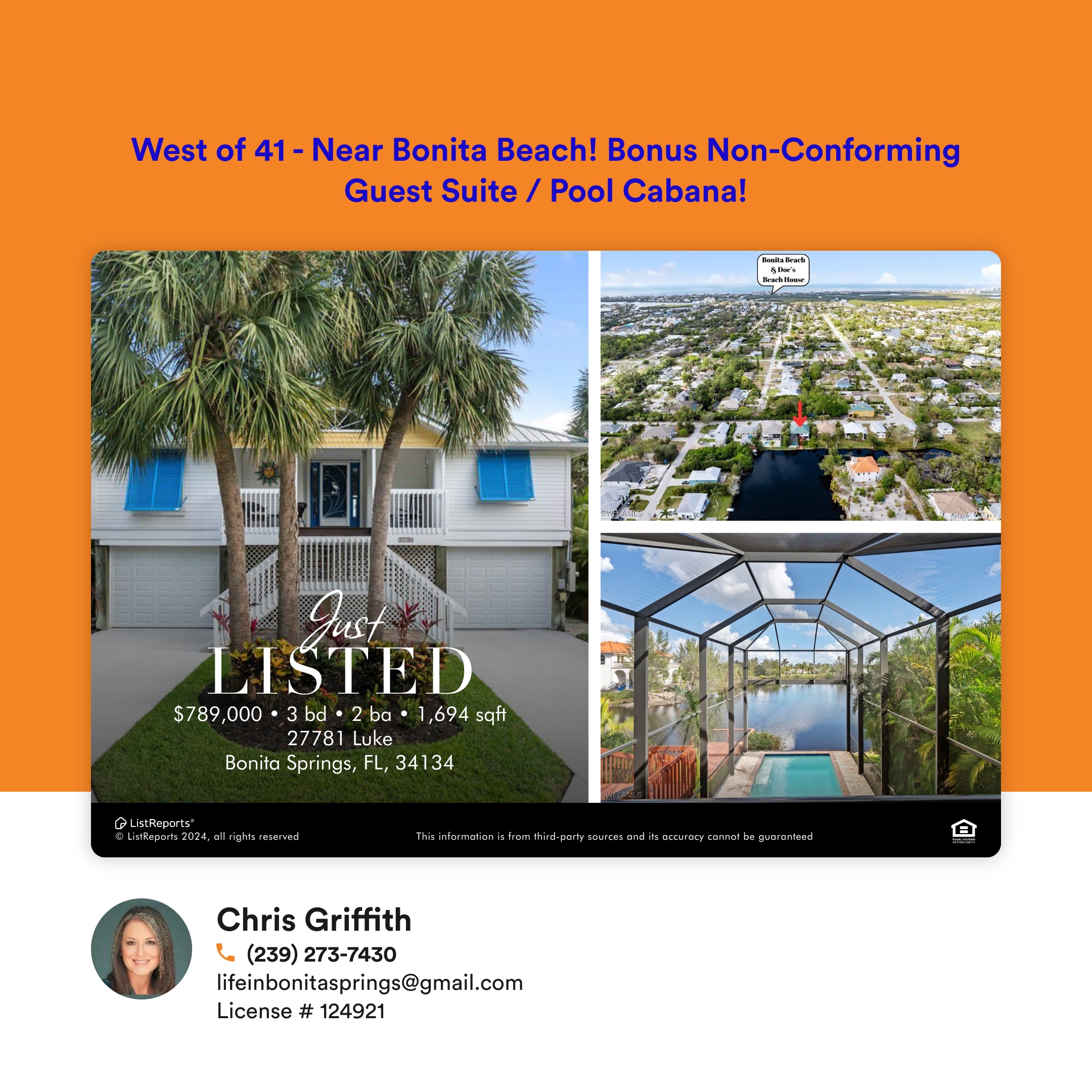 27781 Luke Street Lakefront Home Near Bonita Beach Florida