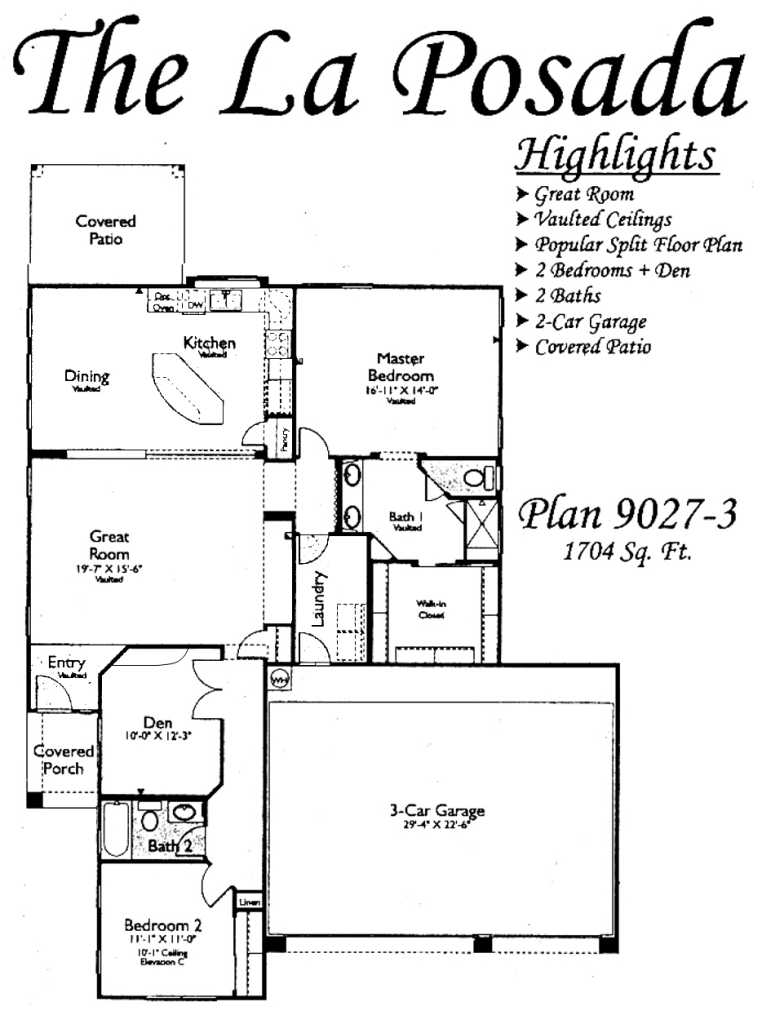 La Posada Floor Plan | La Posada Model