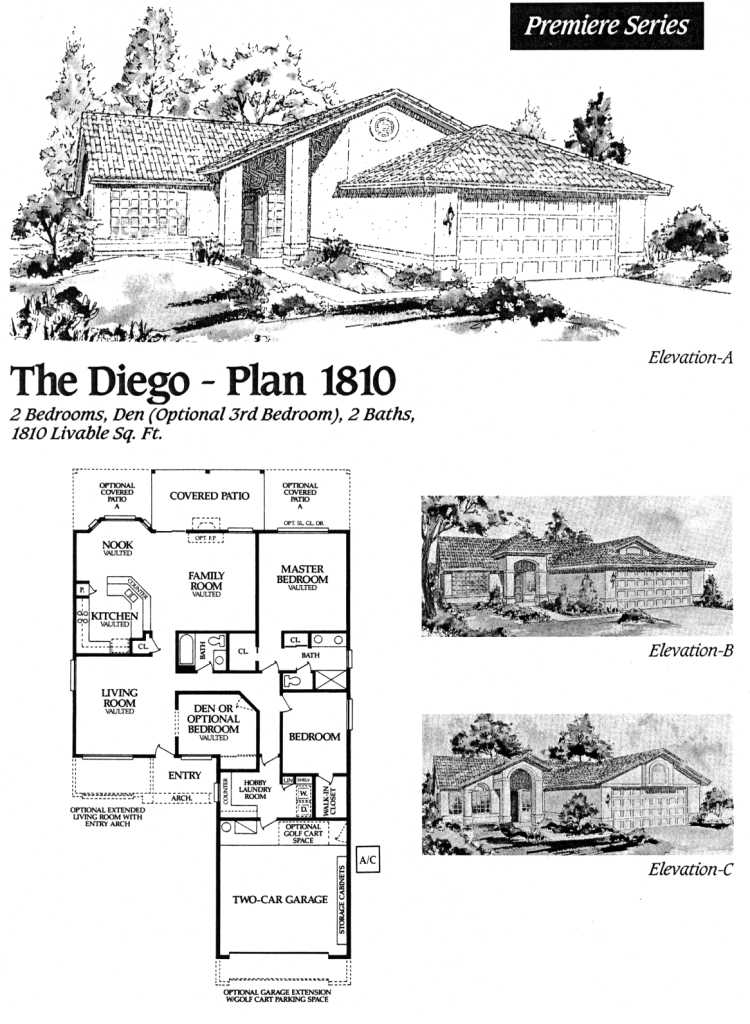 Diego 1810 Floor Plan | PebbleCreek Floor Plans and Models