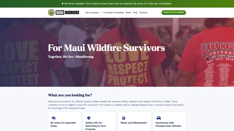 MauiRecovers.org: Rebuilding Stronger After the 2023 Wildfires