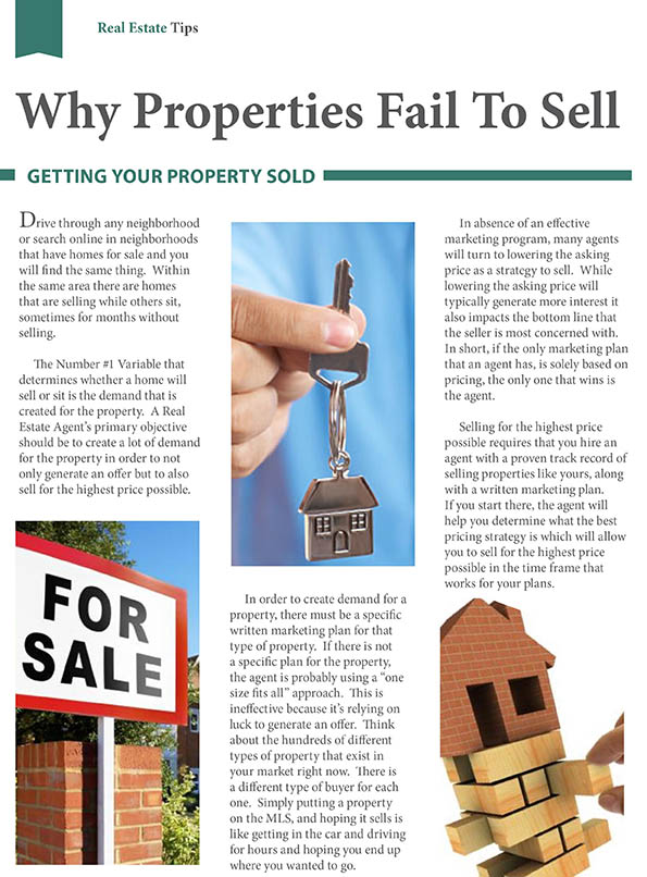 Why Properties Fail To Sell