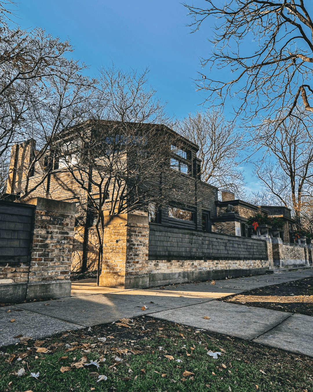 Oak Park Frank Lloyd Wright Facade Sculptures Frank Lloyd Wright Home