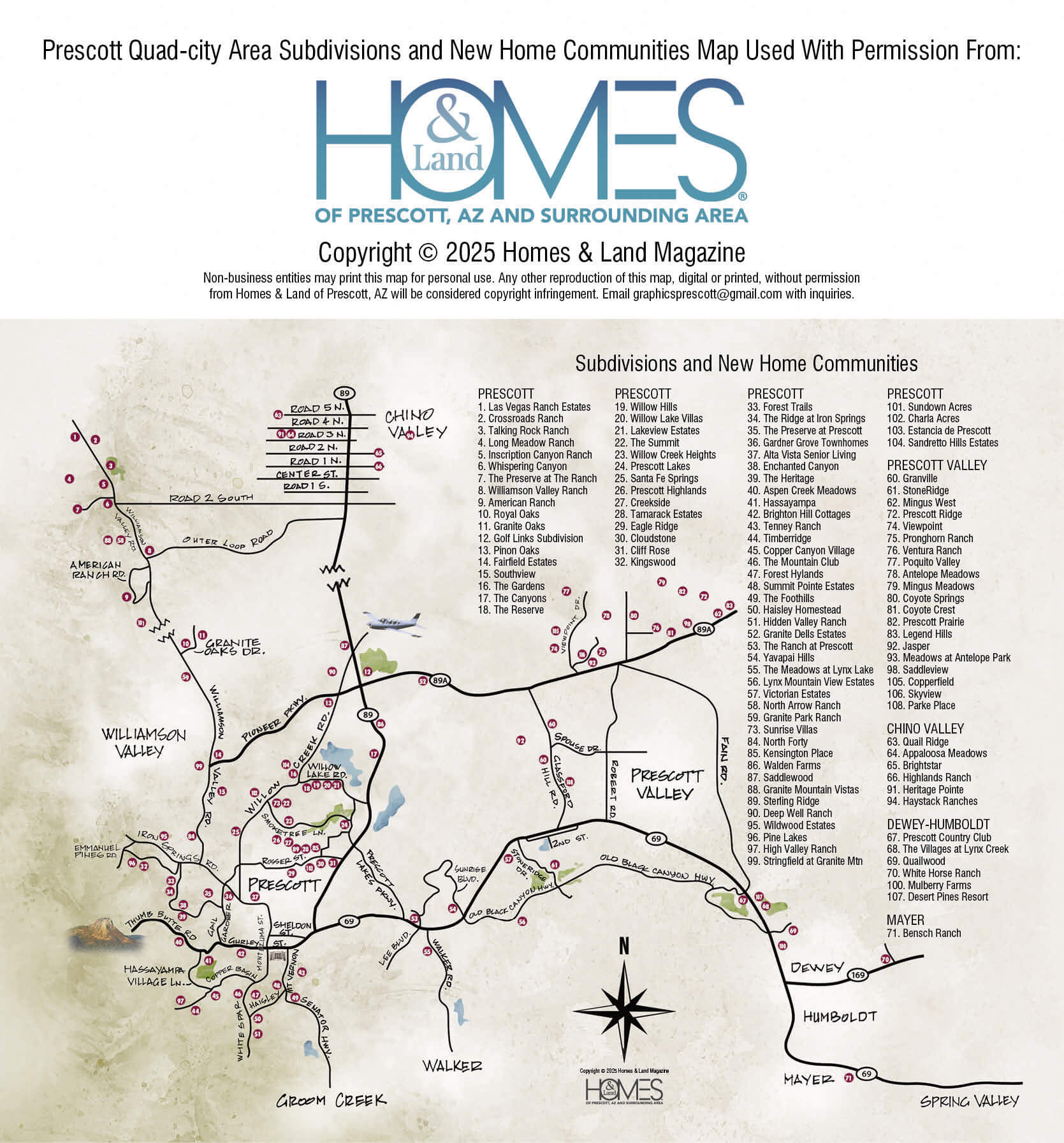 Map Prescott Arizona Map 672 - City Of Prescott, Arizona