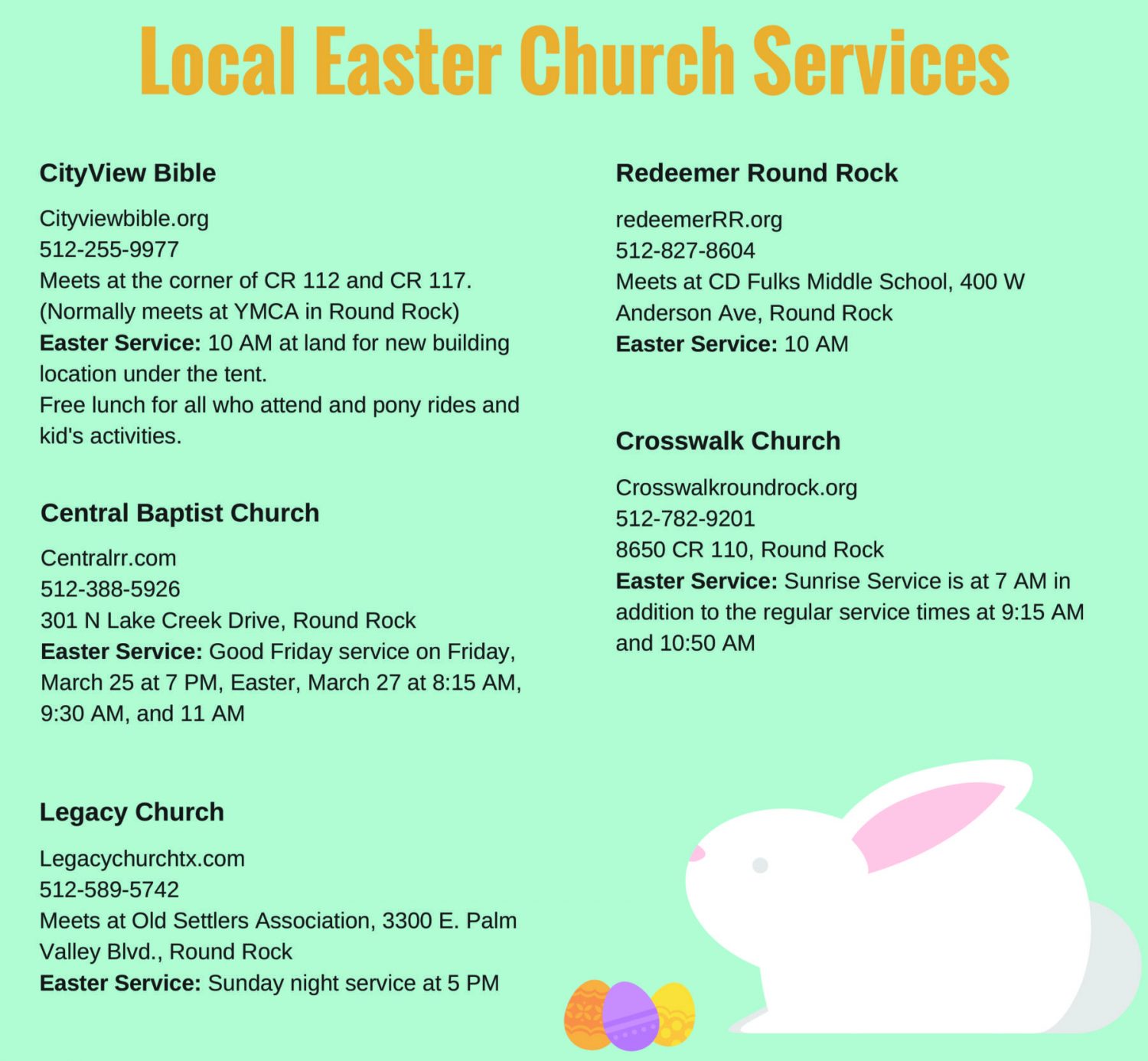 Local Easter Church Services