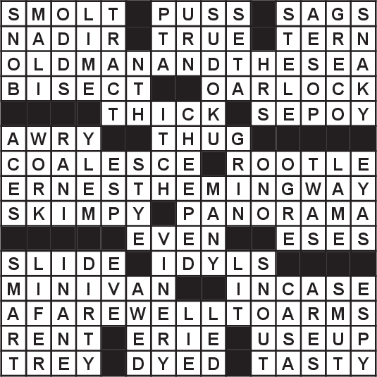Crosswords Puzzle 2 Answers
