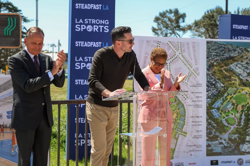 Unity in Pacific Palisades: Bass and Caruso Join Forces to Rebuild Community Hub