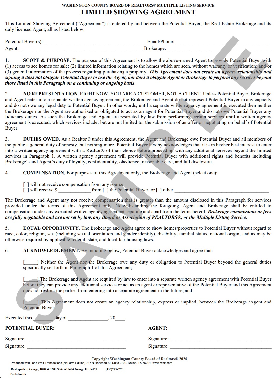 Utah Buyer Broker Agreements