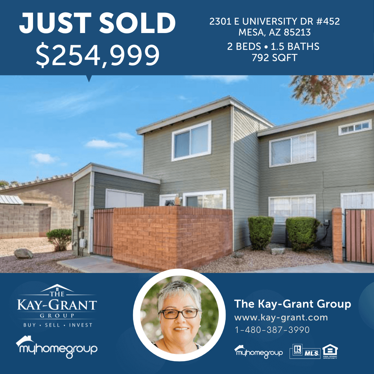 Two-Bedroom Mesa Townhome Just Sold