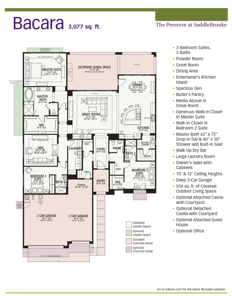 Bacara Floorplan At Saddlebrooke Ranch