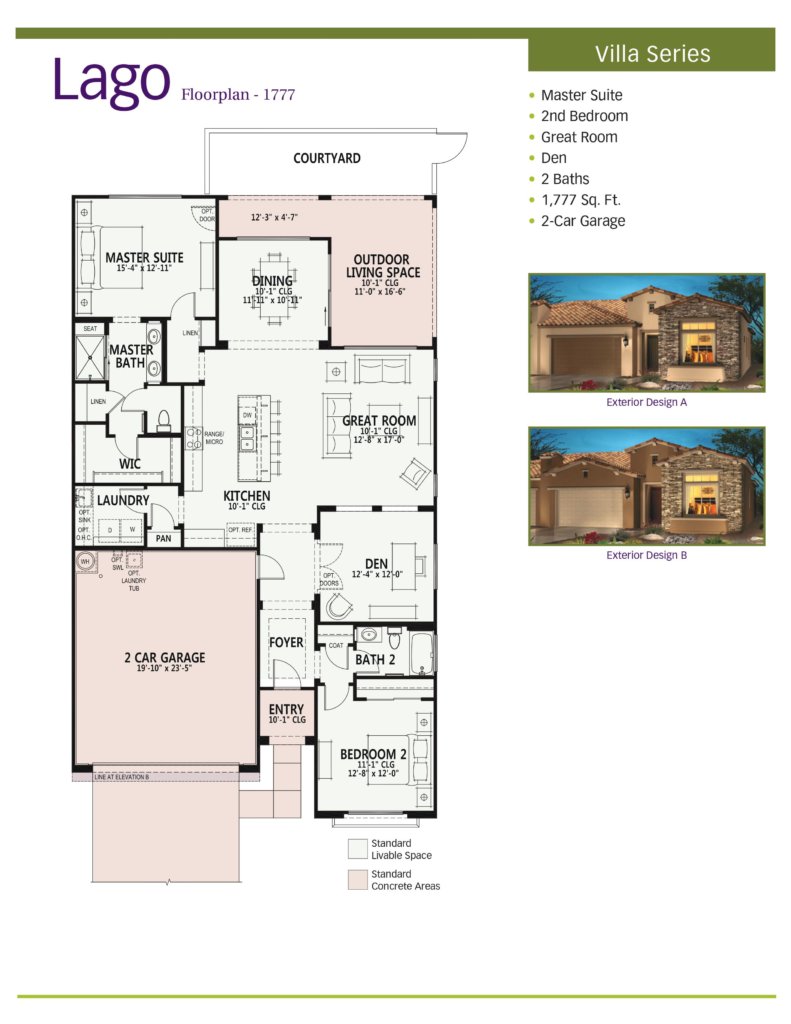 Lago Floorplan At Saddlebrooke Ranch